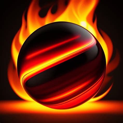 Premium Ai Image Stylized Flame Ball
