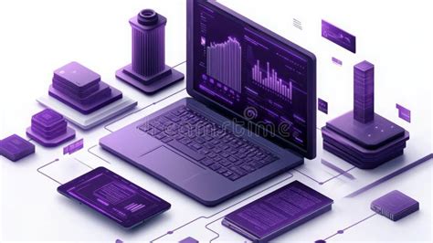 A Digital Banking Setup Showcasing Analytics And Financial Data