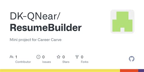 Github Dk Qnearresumebuilder Mini Project For Career Carve
