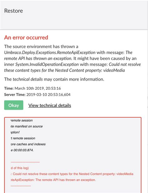 Better Error Message When A Nested Content Document Type Is Missing