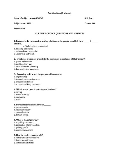 17601 Management Mcqs With Answers PDF AirSlate SignNow