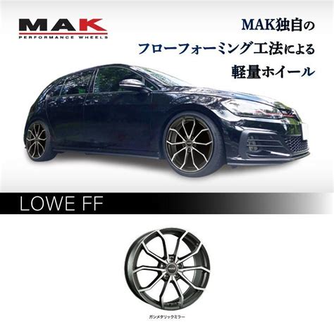 4本購入で送料無料 Mak Lowe Ff 18x80j 5112 44 ガンメタリックミラー 新品ホイール1本価格 【代引き不可