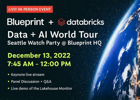 Blueprint On Linkedin Blueprint Databricks Seattle Watch Party