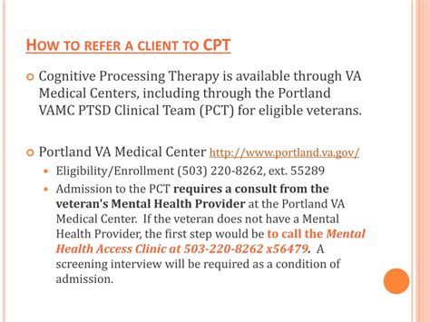 PPT - Cognitive Processing Therapy (CPT) for PTSD Ashlee Whitehead, LPC, CADC CPT Provider PTSD ...