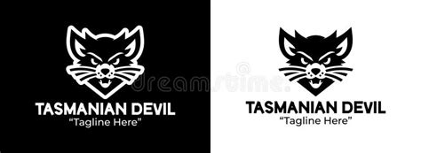 Clean And Modern Tasmanian Devil Symbol Logo For Businesses Stock