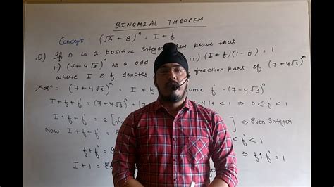 Binomial Theorem I F Concept Integral Part JEE Mains Advanced By Harpreet Singh HSM Sir