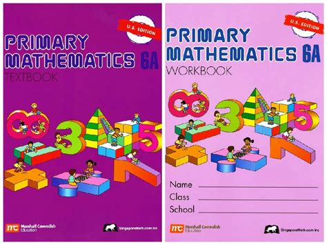 Singapore Math Primary Mathematics 6a Set Textbook And Workbook Us Edition