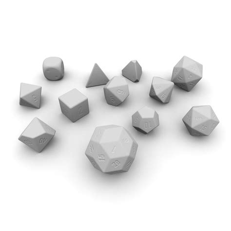 Polyhedral Dice Set 3d Max