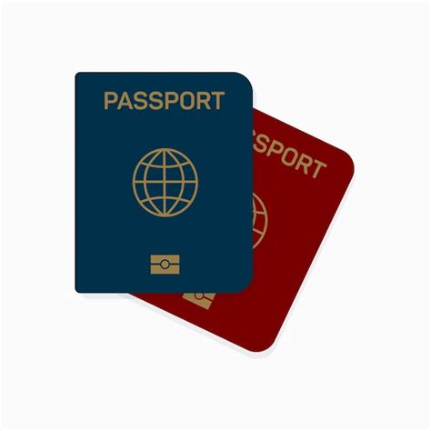 Premium Vector International Passport Cover Red And Blue Template