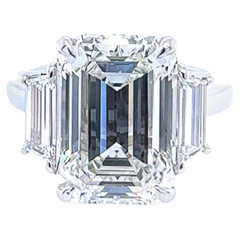 David Rosenberg 2218 Carat Asscher Cut Gia Three Stone Diamond