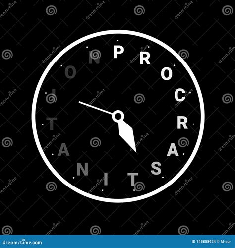 Procrastinate Procrastination Stock Vector Illustration Of Productivity Laziness 145858924
