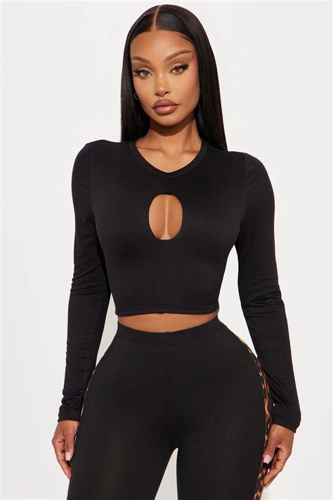 Alice Long Sleeve Top Black Fashion Nova