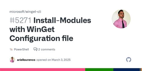 Install Modules With Winget Configuration File · Microsoft Winget Cli
