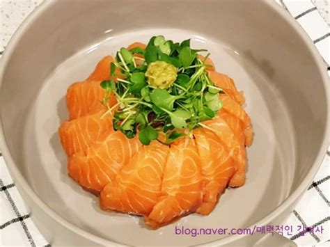 간단한 생연어 요리 연어 덮밥 만들기 네이버 블로그