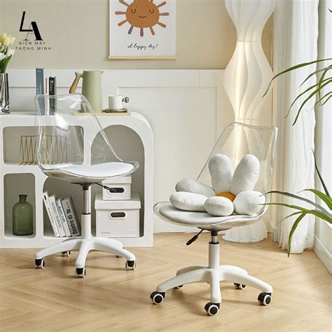 Mua Ghế Xoay Văn Phòng Tựa Lưng Trong Suốt Có đệm Cao Cấp Ghế Trong