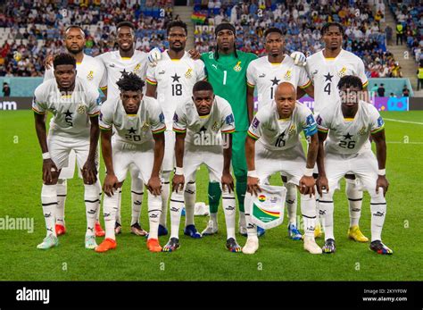 The Ghana National Football Team Poses For A Photo During The FIFA World Cup Qatar 2022 Group H