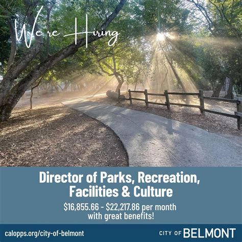 Belmont Is Searching For A Dynamic Director Of Parks Recreation