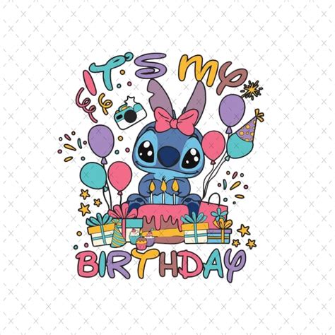 Stitch Birthday Svg Etsy