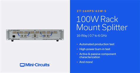 Mini Circuits On Linkedin High Power Splitter 16 Way 0 7 6 Ghz 100w 2u Sma And N