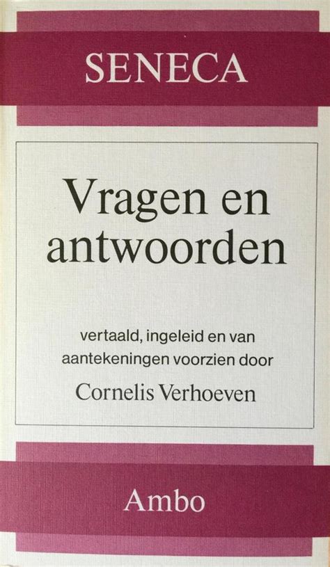 Vragen En Antwoorden Seneca 9789026305788 Boeken Bol