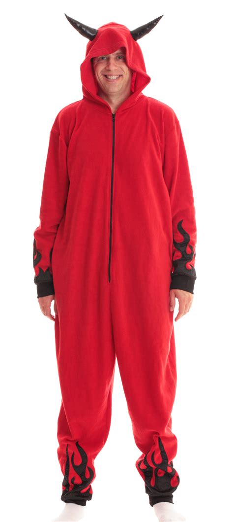 Just Love Mens Adult Onesie Mens Pajamas 6939 Xl Small Devil Mens