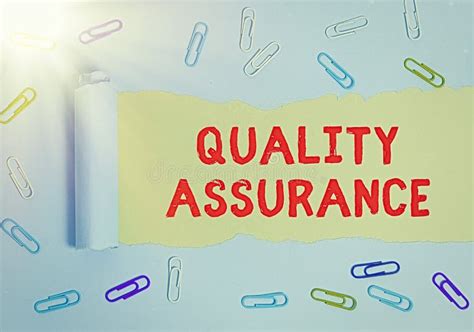 handwriting text quality assurance concept meaning ensures a certain
