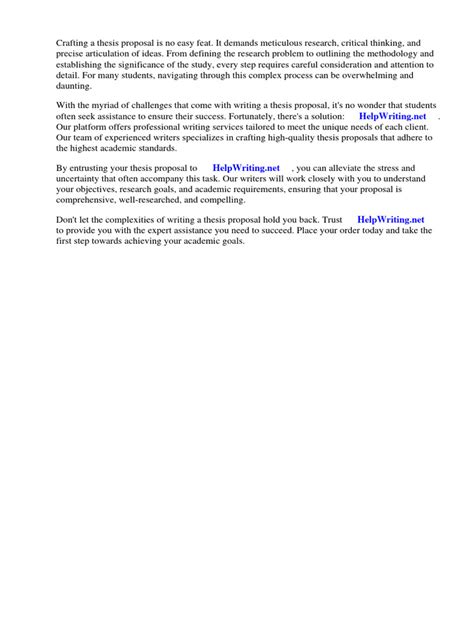 Objectives Thesis Proposal Pdf