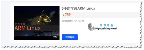 阅码场 专栏 5小时学透arm linux 天下无鱼 资源博客