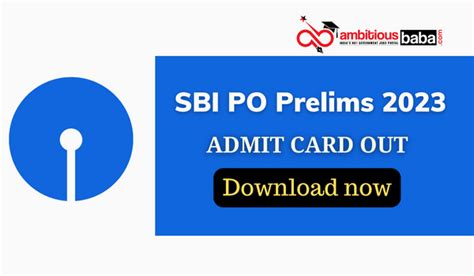 Sbi Po Prelims Admit Card 2023 Released Download Now