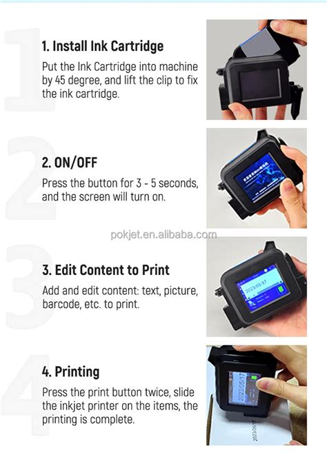 Handheld Inkjet Printer Production Date Barcode Two Dimensional Code