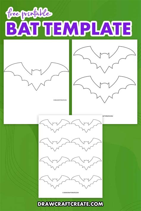 Free Printable Bat Template Draw Craft Create