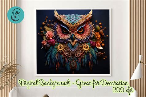 Owl 3d Macrame Background 16 Graphic By Glamour · Creative Fabrica