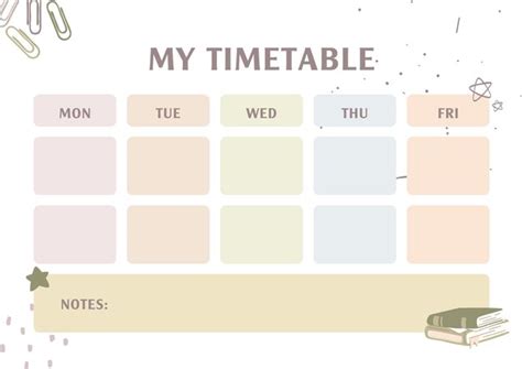 Premium Vector Blue School Theme Class Schedule Colours Clip