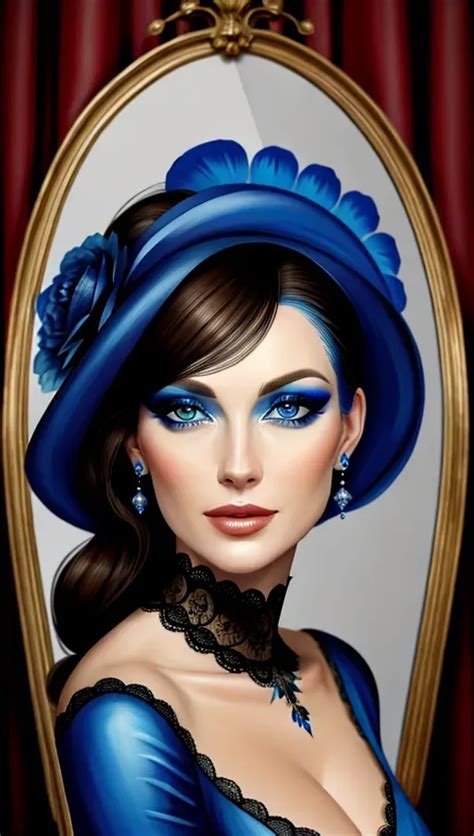 Dopamine Girl French Lady Painter Blue Eyes Accurate Facial Detail Plvoerlmlby