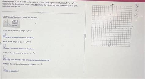 Solved Use The Graph Of Y Ex And Transformations To Sketch Chegg