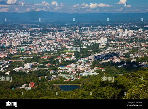 The View Of Chiang Mai Town From Doi Suthep Observation Deck Chiang