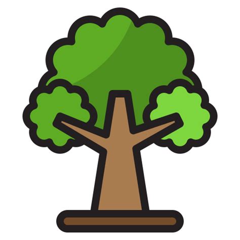Tree Srip Lineal Color Icon Tree Srip Lineal Color Icon