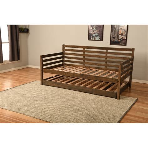 Somette Comfortable Boho Daybed With Pop Up Bed For Living Room Rustic