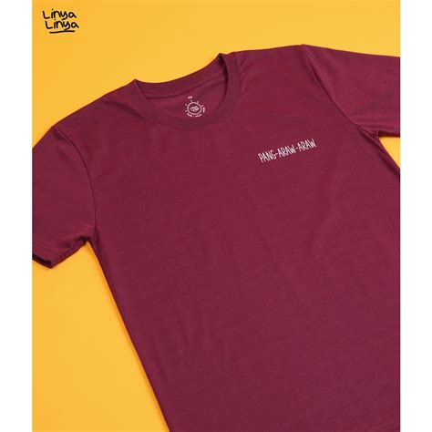 Linya Linya Basic Tee Pang Araw Araw Maroon Shopee Philippines