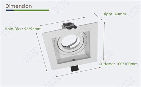 Square Mr16 Led Downlight Fixture Sampo Lighting