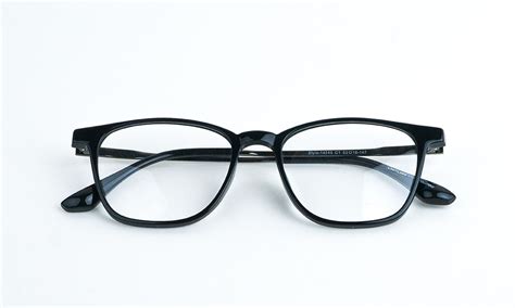 Shiny Black Titanium Eyeglass Shop Minimal Prescription Frames