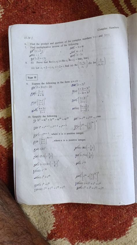 complex numbers 11 14] 6 find the product and quotient of the complex nu