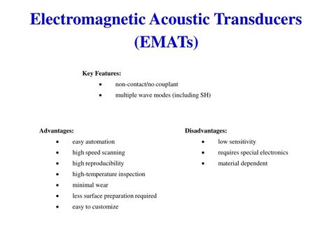 Ppt 7 Electromagnetic Acoustic Transducers Emats Powerpoint