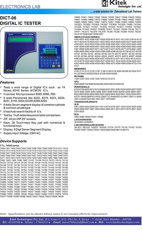 Digital Ic Tester Ic Tester Digital Device Tester Buy Ic Tester
