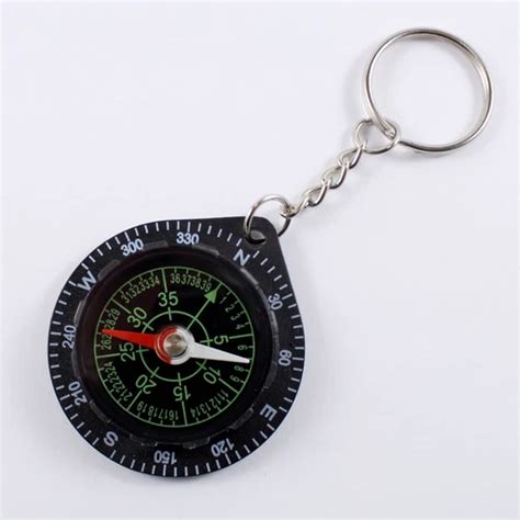 Star Mini Compass Keychain Portable Hiking Survival Camping Keychain