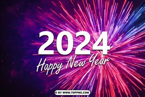 Brighten Your Design New Year 2024 Fireworks Display Hd Wallpaper