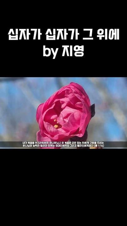 십자가 십자가 그 위에 By 지영 Youtube