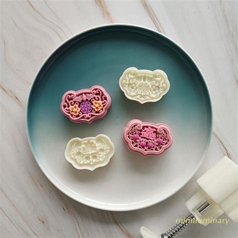 IVY DIY 3D Mooncake Moulds Chinese Word Pattern Shape Mooncake Molds