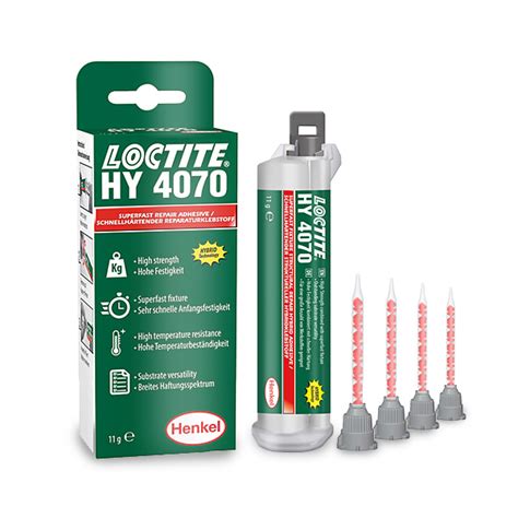 Loctite HY 4070 – Kétkomponensű, nagy szilárdságú, hibridragasztó 11 gr ...