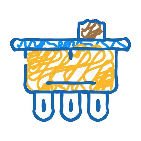Single Pole Double Throw Electrical Switch Icon Doodle Illustration